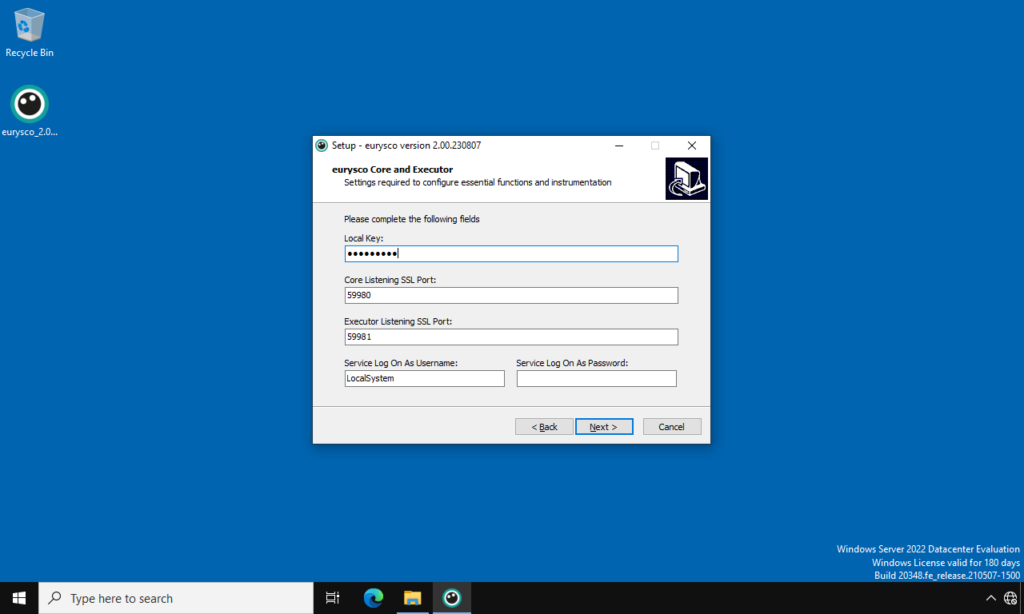 Installation From Scratch – Eurysco